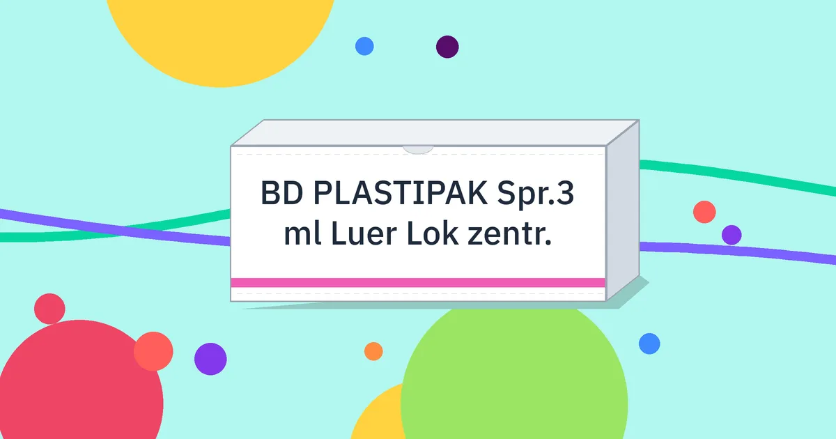 Symbolbild: Packung mit der Aufschrift BD PLASTIPAK Spr.3 ml Luer Lok zentr. (PZN 08463685) – Verfügbarkeit und Bezug in Apotheken in Frankfurt am Main