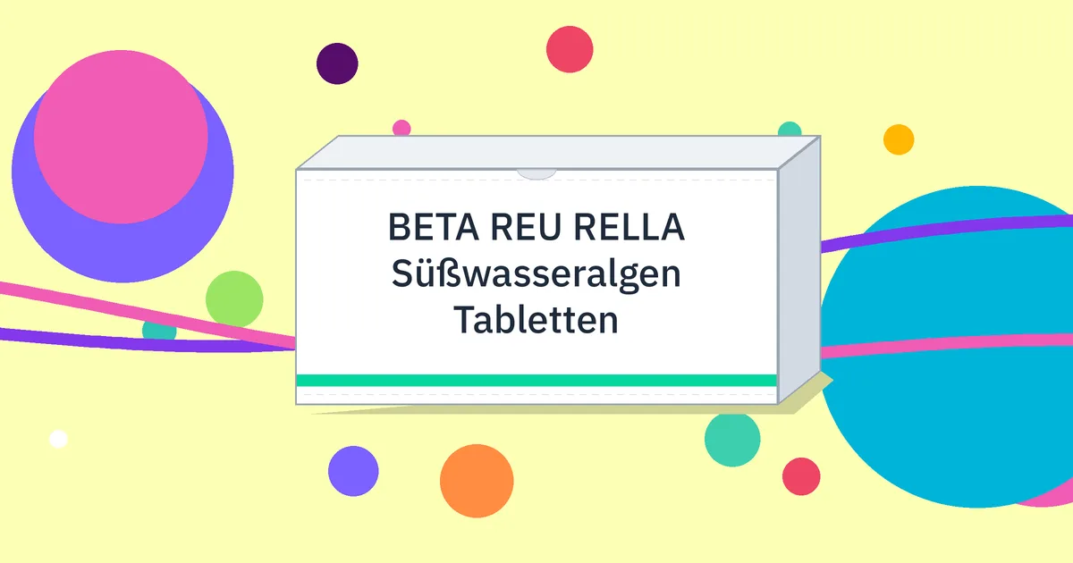 Symbolbild: Packung mit der Aufschrift BETA REU RELLA Süßwasseralgen Tabletten (PZN 01927957) – Verfügbarkeit und Bezug in Apotheken in Frankfurt am Main