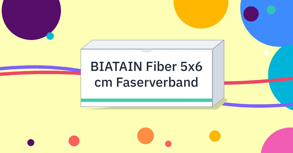 Symbolbild: Packung mit der Aufschrift BIATAIN Fiber 5x6 cm Faserverband (PZN 19350406) – Verfügbarkeit und Bezug in Apotheken in Frankfurt am Main