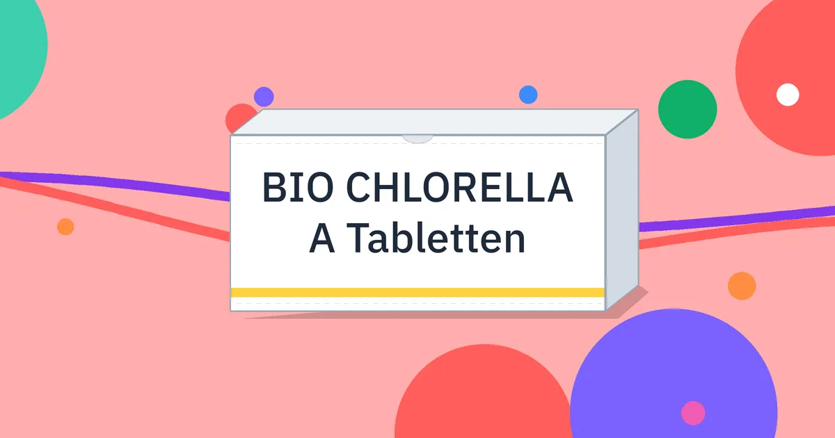 Symbolbild: Packung mit der Aufschrift BIO CHLORELLA A Tabletten (PZN 11657878) – Verfügbarkeit und Bezug in Apotheken in Frankfurt am Main