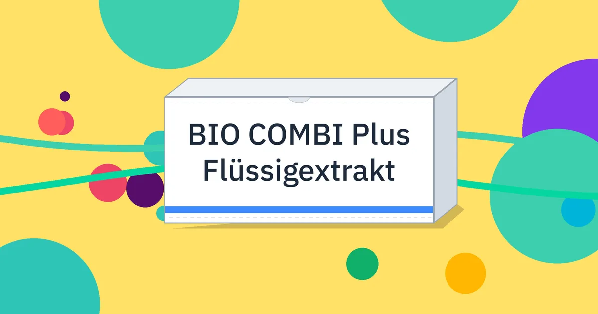 Symbolbild: Packung mit der Aufschrift BIO COMBI Plus Flüssigextrakt (PZN 20301229) – Verfügbarkeit und Bezug in Apotheken in Frankfurt am Main