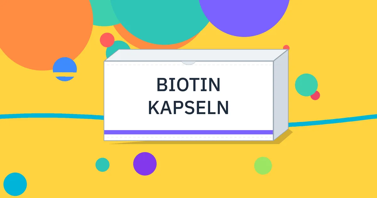 Symbolbild: Packung mit der Aufschrift BIOTIN KAPSELN (PZN 07453549) – Verfügbarkeit und Bezug in Apotheken in Frankfurt am Main