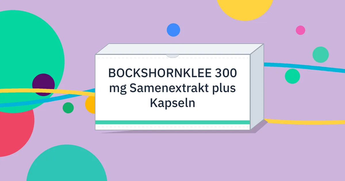 Symbolbild: Packung mit der Aufschrift BOCKSHORNKLEE 300 mg Samenextrakt plus Kapseln (PZN 10014227) – Verfügbarkeit und Bezug in Apotheken in Frankfurt am Main