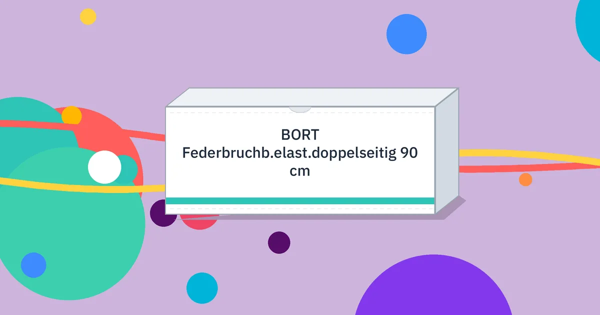 Symbolbild: Packung mit der Aufschrift BORT Federbruchb.elast.doppelseitig 90 cm (PZN 07195917) – Verfügbarkeit und Bezug in Apotheken in Frankfurt am Main