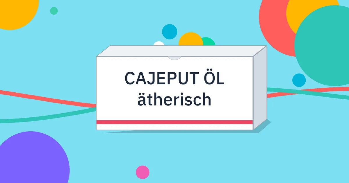 Symbolbild: Packung mit der Aufschrift CAJEPUT ÖL ätherisch (PZN 01388041) – Verfügbarkeit und Bezug in Apotheken in Frankfurt am Main