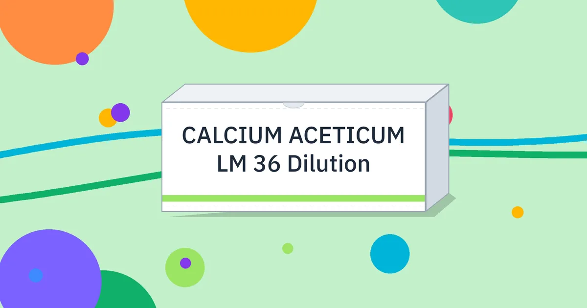 Symbolbild: Packung mit der Aufschrift CALCIUM ACETICUM LM 36 Dilution (PZN 13406040) – Verfügbarkeit und Bezug in Apotheken in Frankfurt am Main