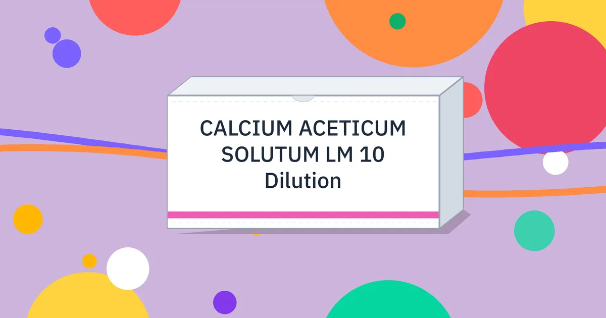 Symbolbild: Packung mit der Aufschrift CALCIUM ACETICUM SOLUTUM LM 10 Dilution (PZN 13406413) – Verfügbarkeit und Bezug in Apotheken in Frankfurt am Main