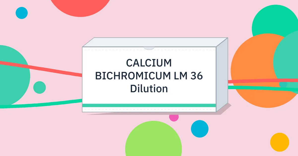 Symbolbild: Packung mit der Aufschrift CALCIUM BICHROMICUM LM 36 Dilution (PZN 13407631) – Verfügbarkeit und Bezug in Apotheken in Frankfurt am Main