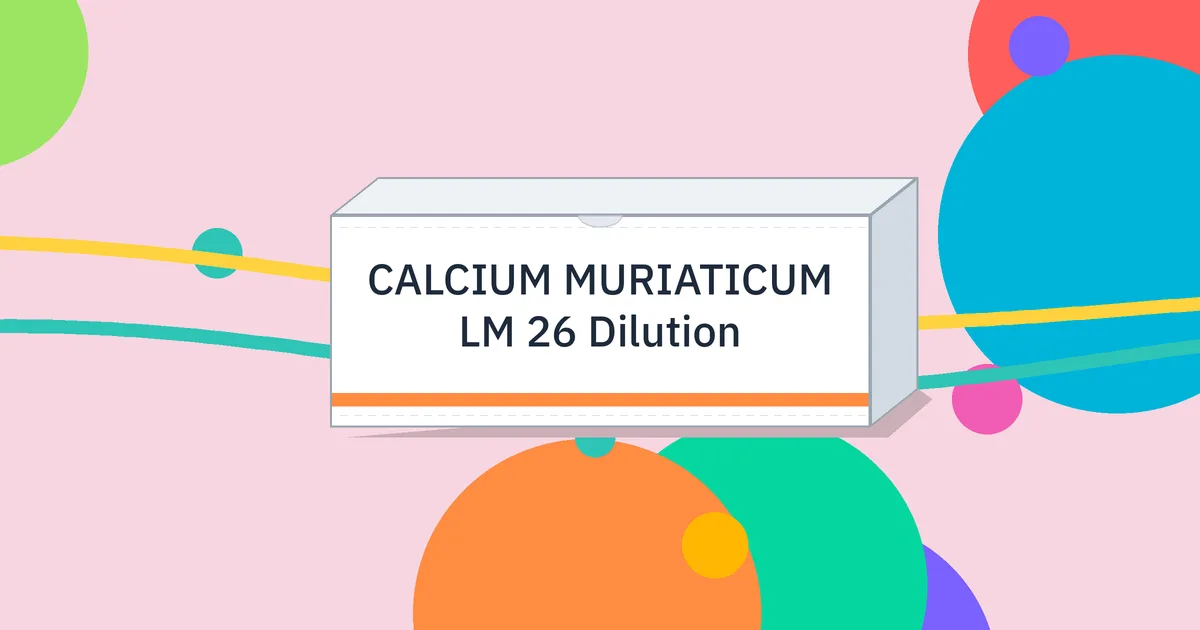 Symbolbild: Packung mit der Aufschrift CALCIUM MURIATICUM LM 26 Dilution (PZN 13409452) – Verfügbarkeit und Bezug in Apotheken in Frankfurt am Main
