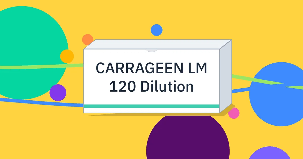 Symbolbild: Packung mit der Aufschrift CARRAGEEN LM 120 Dilution (PZN 13431345) – Verfügbarkeit und Bezug in Apotheken in Frankfurt am Main