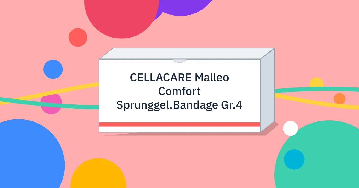 Symbolbild: Packung mit der Aufschrift CELLACARE Malleo Comfort Sprunggel.Bandage Gr.4 (PZN 20549998) – Verfügbarkeit und Bezug in Apotheken in Frankfurt am Main