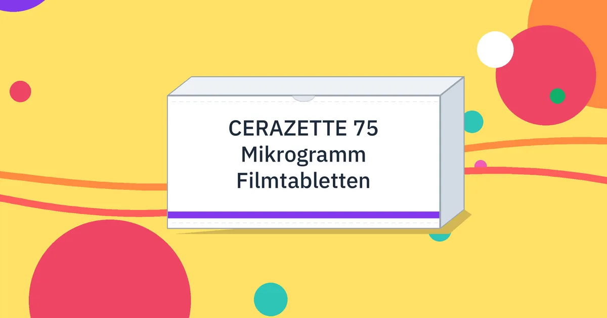 Symbolbild: Packung mit der Aufschrift CERAZETTE 75 Mikrogramm Filmtabletten (PZN 16233456) – Verfügbarkeit und Bezug in Apotheken in Frankfurt am Main