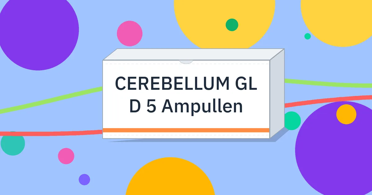 Symbolbild: Packung mit der Aufschrift CEREBELLUM GL D 5 Ampullen (PZN 03359730) – Verfügbarkeit und Bezug in Apotheken in Frankfurt am Main