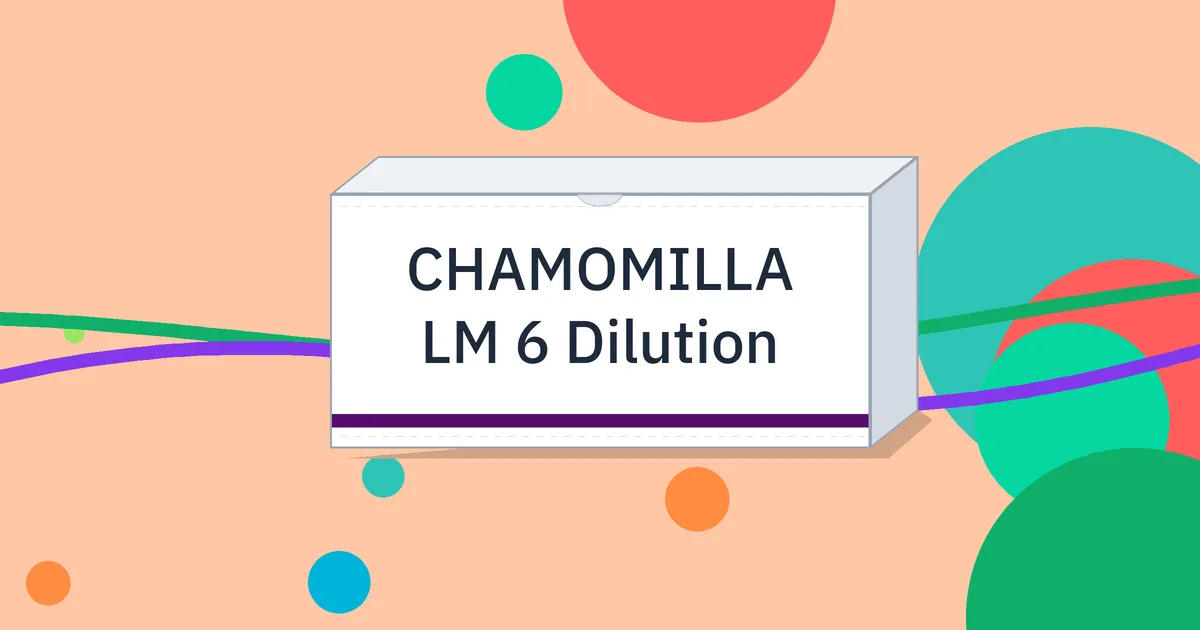 Symbolbild: Packung mit der Aufschrift CHAMOMILLA LM 6 Dilution (PZN 02601413) – Verfügbarkeit und Bezug in Apotheken in Frankfurt am Main
