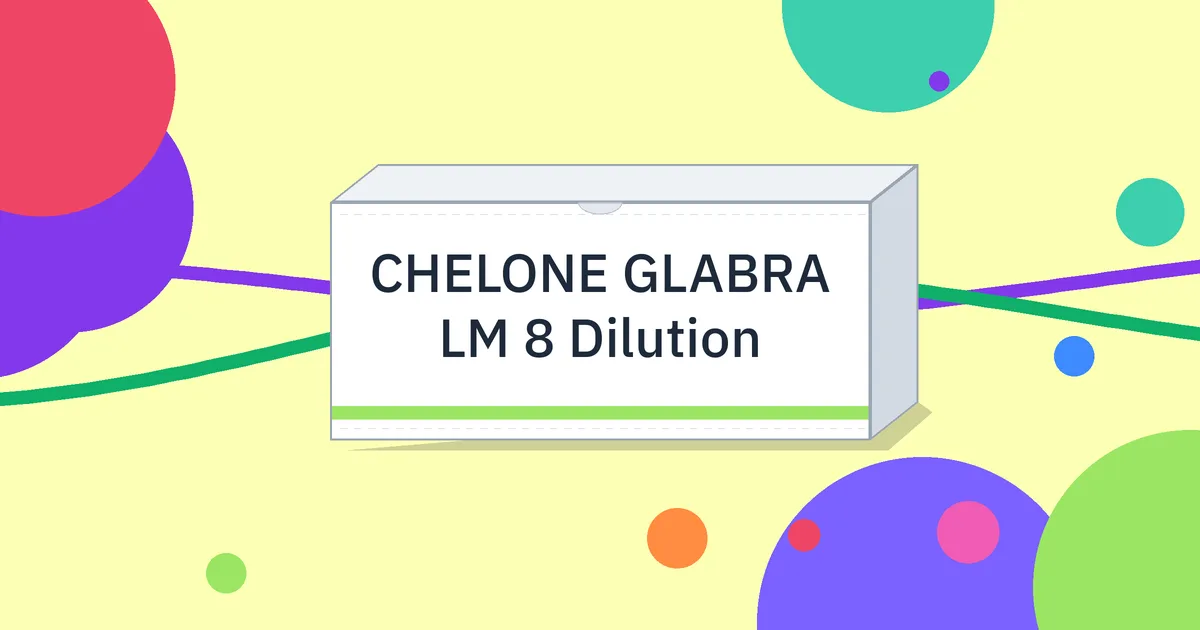 Symbolbild: Packung mit der Aufschrift CHELONE GLABRA LM 8 Dilution (PZN 13439832) – Verfügbarkeit und Bezug in Apotheken in Frankfurt am Main