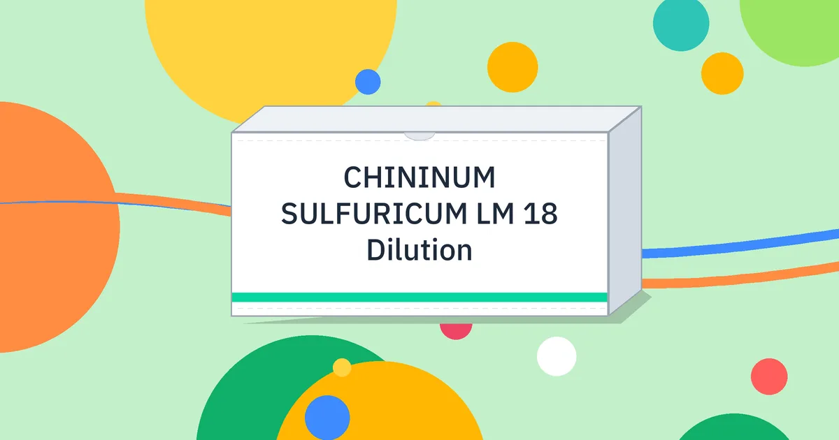 Symbolbild: Packung mit der Aufschrift CHININUM SULFURICUM LM 18 Dilution (PZN 09649860) – Verfügbarkeit und Bezug in Apotheken in Frankfurt am Main