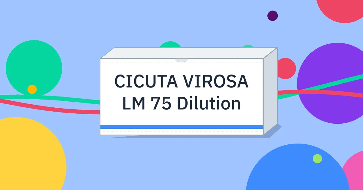 Symbolbild: Packung mit der Aufschrift CICUTA VIROSA LM 75 Dilution (PZN 12818935) – Verfügbarkeit und Bezug in Apotheken in Frankfurt am Main