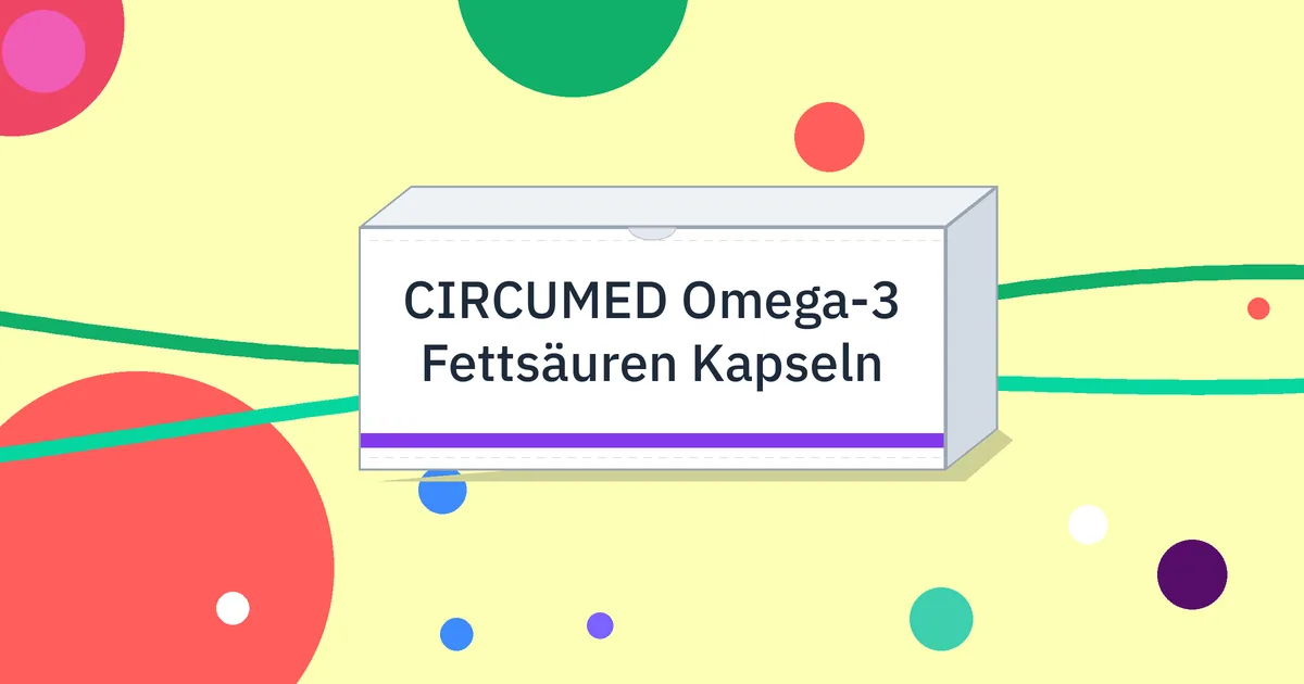 Symbolbild: Packung mit der Aufschrift CIRCUMED Omega-3 Fettsäuren Kapseln (PZN 06485429) – Verfügbarkeit und Bezug in Apotheken in Frankfurt am Main