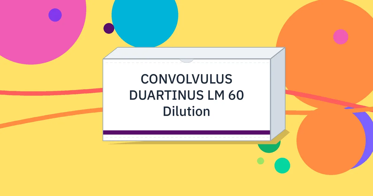 Symbolbild: Packung mit der Aufschrift CONVOLVULUS DUARTINUS LM 60 Dilution (PZN 13450897) – Verfügbarkeit und Bezug in Apotheken in Frankfurt am Main