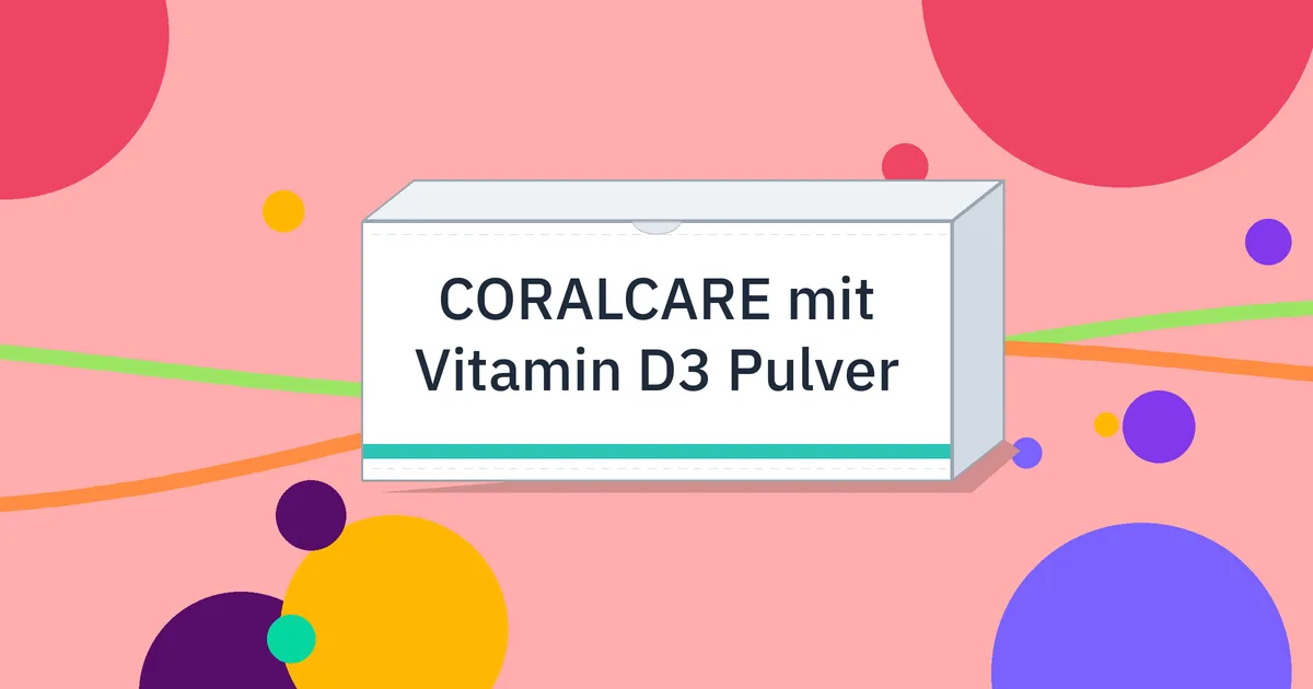 Symbolbild: Packung mit der Aufschrift CORALCARE mit Vitamin D3 Pulver (PZN 18677890) – Verfügbarkeit und Bezug in Apotheken in Frankfurt am Main
