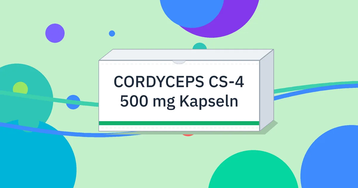 Symbolbild: Packung mit der Aufschrift CORDYCEPS CS-4 500 mg Kapseln (PZN 19107284) – Verfügbarkeit und Bezug in Apotheken in Frankfurt am Main