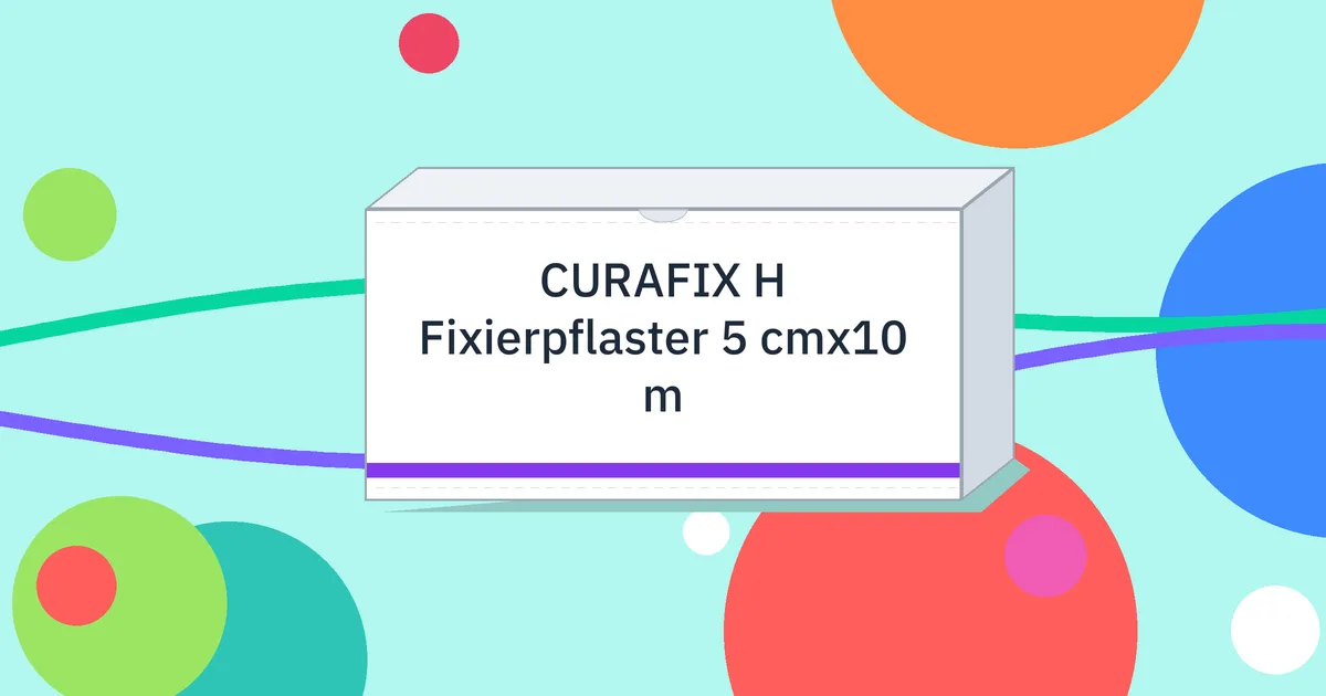 Symbolbild: Packung mit der Aufschrift CURAFIX H Fixierpflaster 5 cmx10 m (PZN 11382269) – Verfügbarkeit und Bezug in Apotheken in Frankfurt am Main