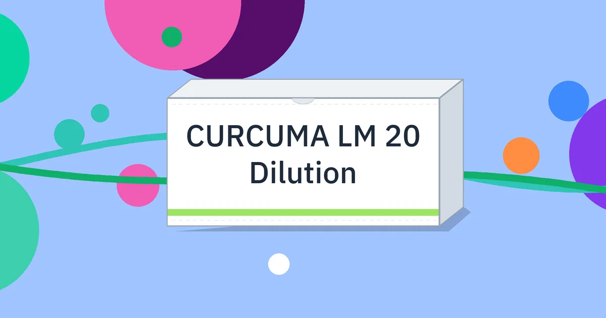 Symbolbild: Packung mit der Aufschrift CURCUMA LM 20 Dilution (PZN 12840053) – Verfügbarkeit und Bezug in Apotheken in Frankfurt am Main