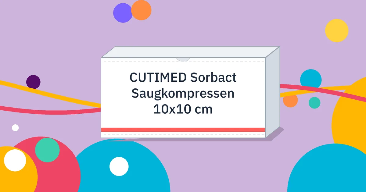 Symbolbild: Packung mit der Aufschrift CUTIMED Sorbact Saugkompressen 10x10 cm (PZN 14032357) – Verfügbarkeit und Bezug in Apotheken in Frankfurt am Main