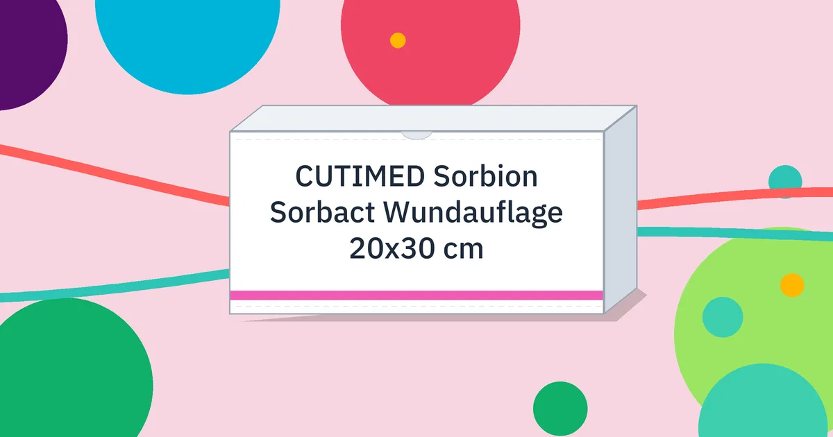 Symbolbild: Packung mit der Aufschrift CUTIMED Sorbion Sorbact Wundauflage 20x30 cm (PZN 18126782) – Verfügbarkeit und Bezug in Apotheken in Frankfurt am Main