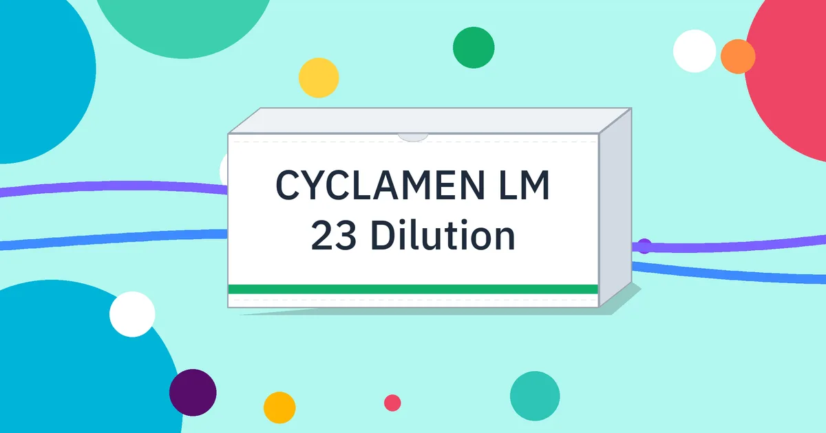 Symbolbild: Packung mit der Aufschrift CYCLAMEN LM 23 Dilution (PZN 12840521) – Verfügbarkeit und Bezug in Apotheken in Frankfurt am Main