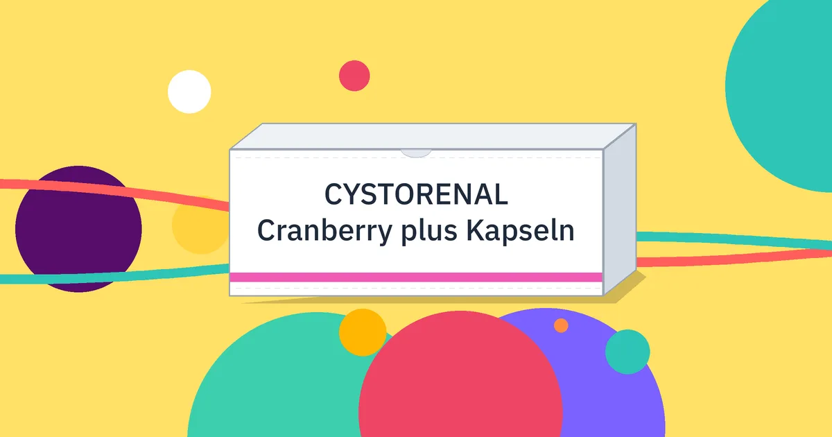 Symbolbild: Packung mit der Aufschrift CYSTORENAL Cranberry plus Kapseln (PZN 05022549) – Verfügbarkeit und Bezug in Apotheken in Frankfurt am Main