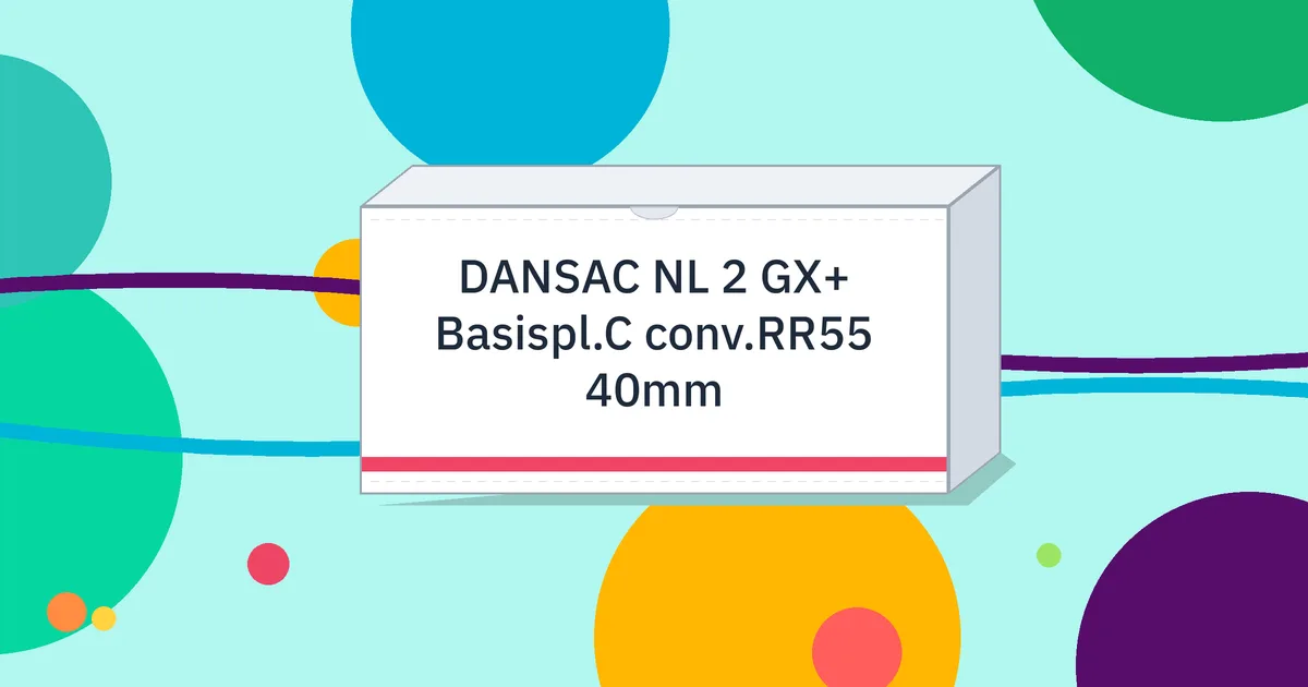 Symbolbild: Packung mit der Aufschrift DANSAC NL 2 GX+ Basispl.C conv.RR55 40mm (PZN 10920552) – Verfügbarkeit und Bezug in Apotheken in Frankfurt am Main