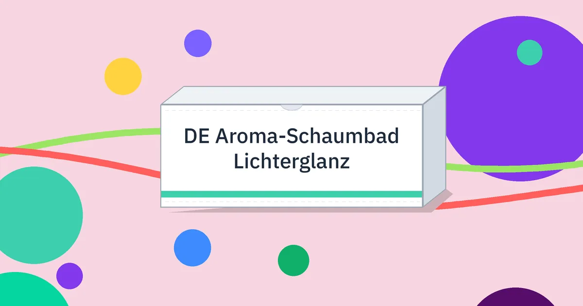 Symbolbild: Packung mit der Aufschrift DE Aroma-Schaumbad Lichterglanz (PZN 13723042) – Verfügbarkeit und Bezug in Apotheken in Frankfurt am Main