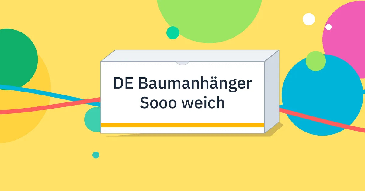 Symbolbild: Packung mit der Aufschrift DE Baumanhänger Sooo weich (PZN 18721823) – Verfügbarkeit und Bezug in Apotheken in Frankfurt am Main