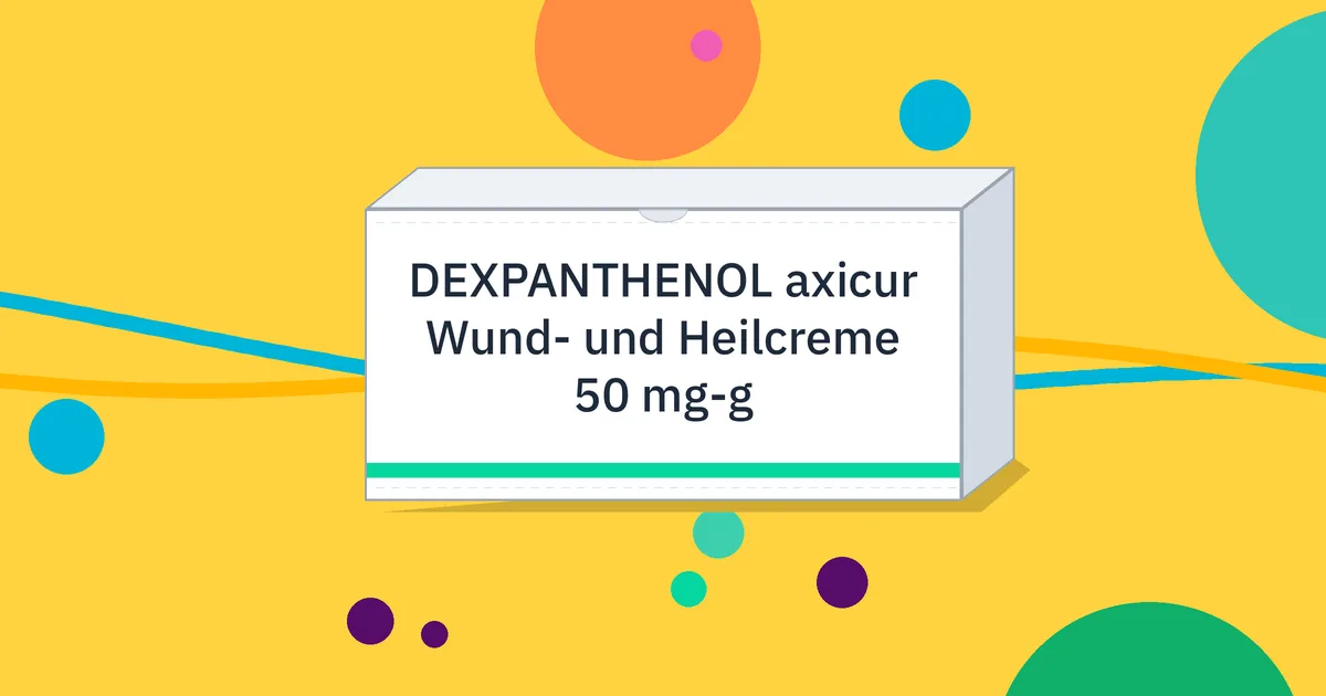 Symbolbild: Packung mit der Aufschrift DEXPANTHENOL axicur Wund- und Heilcreme 50 mg-g (PZN 17916832) – Verfügbarkeit und Bezug in Apotheken in Frankfurt am Main