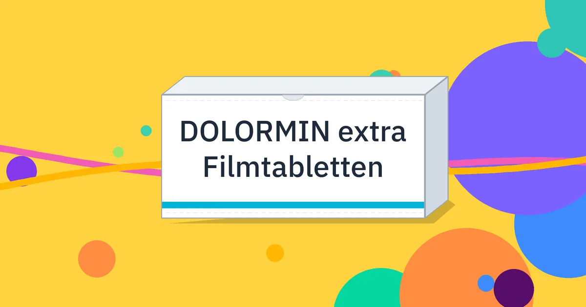 Symbolbild: Packung mit der Aufschrift DOLORMIN extra Filmtabletten (PZN 01094724) – Verfügbarkeit und Bezug in Apotheken in Frankfurt am Main