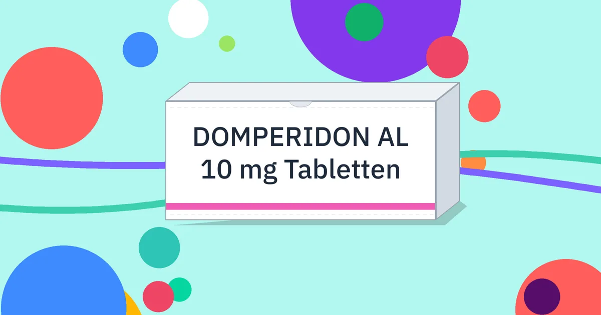 Symbolbild: Packung mit der Aufschrift DOMPERIDON AL 10 mg Tabletten (PZN 00106193) – Verfügbarkeit und Bezug in Apotheken in Frankfurt am Main