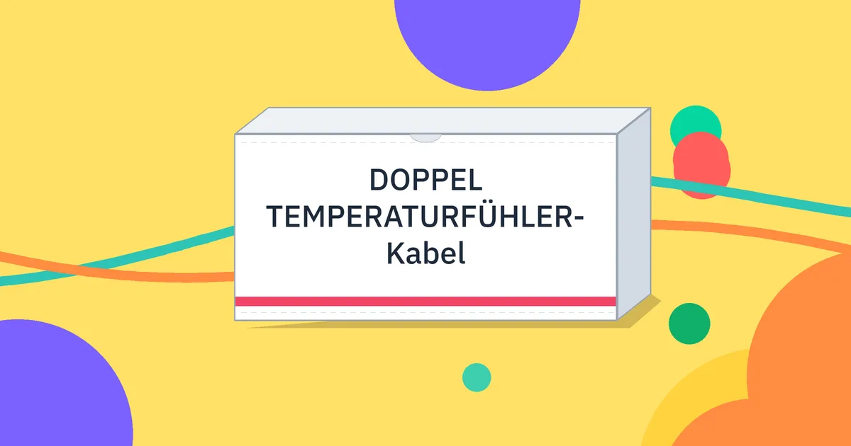 Symbolbild: Packung mit der Aufschrift DOPPEL TEMPERATURFÜHLER-Kabel (PZN 00508359) – Verfügbarkeit und Bezug in Apotheken in Frankfurt am Main