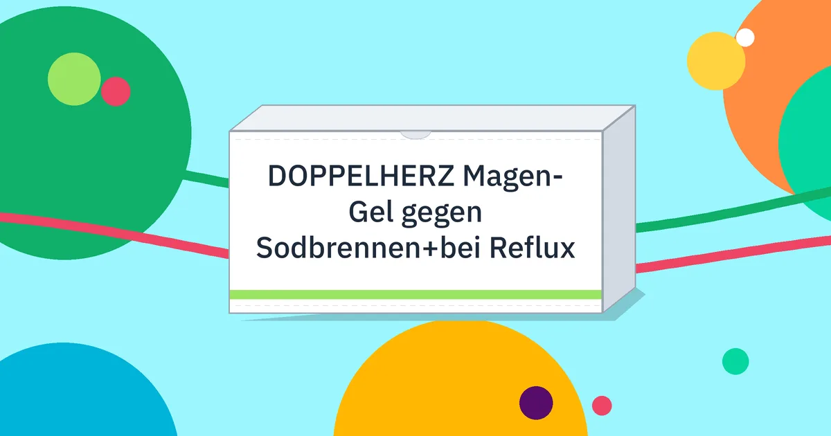 Symbolbild: Packung mit der Aufschrift DOPPELHERZ Magen-Gel gegen Sodbrennen+bei Reflux (PZN 19282691) – Verfügbarkeit und Bezug in Apotheken in Frankfurt am Main