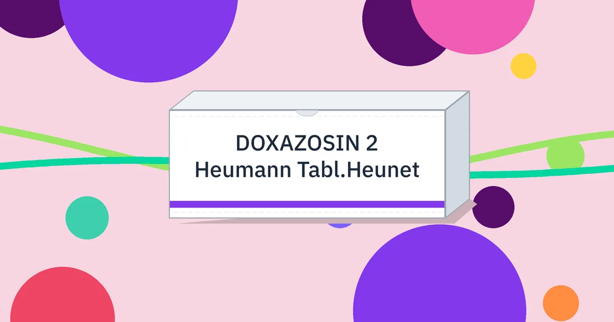 Symbolbild: Packung mit der Aufschrift DOXAZOSIN 2 Heumann Tabl.Heunet (PZN 05909815) – Verfügbarkeit und Bezug in Apotheken in Frankfurt am Main