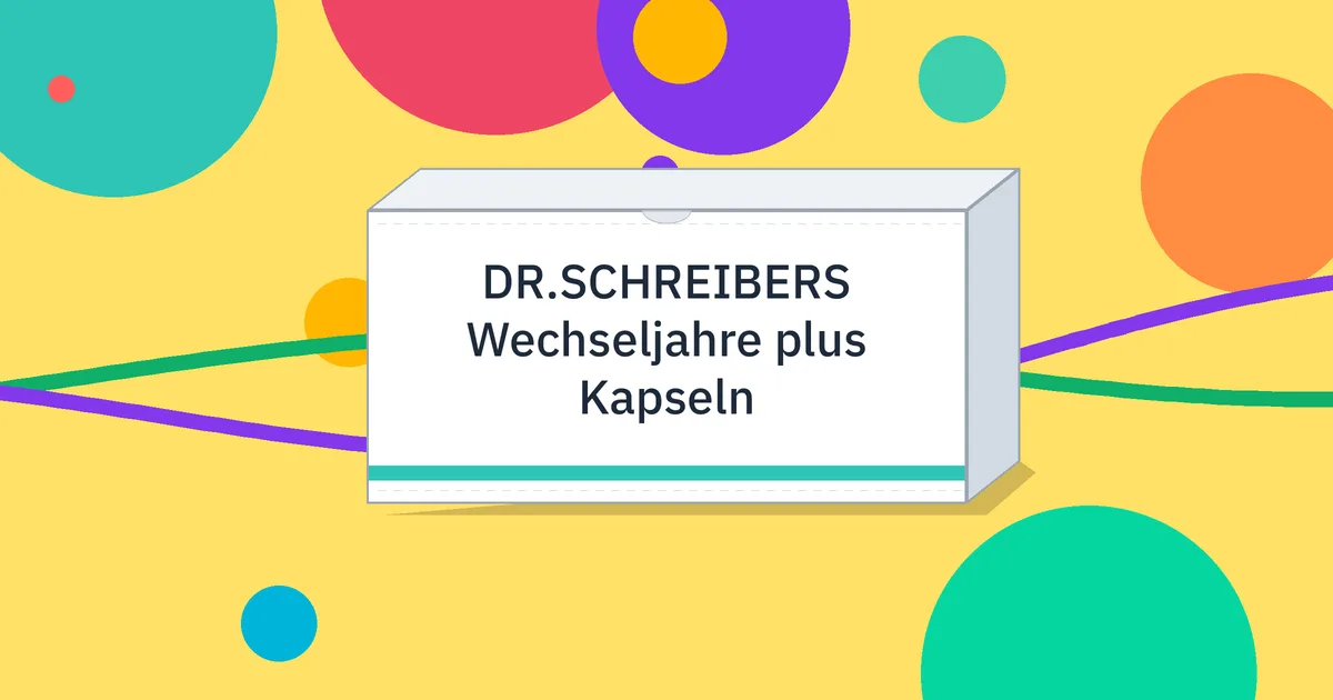 Symbolbild: Packung mit der Aufschrift DR.SCHREIBERS Wechseljahre plus Kapseln (PZN 17601519) – Verfügbarkeit und Bezug in Apotheken in Frankfurt am Main