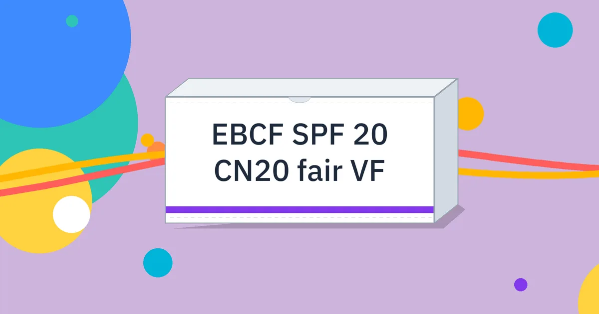 Symbolbild: Packung mit der Aufschrift EBCF SPF 20 CN20 fair VF (PZN 18895090) – Verfügbarkeit und Bezug in Apotheken in Frankfurt am Main