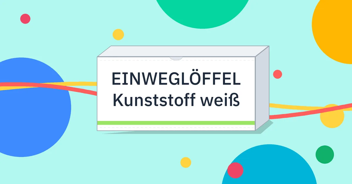 Symbolbild: Packung mit der Aufschrift EINWEGLÖFFEL Kunststoff weiß (PZN 12392235) – Verfügbarkeit und Bezug in Apotheken in Frankfurt am Main