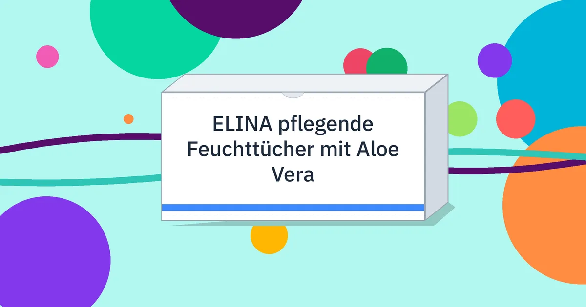 Symbolbild: Packung mit der Aufschrift ELINA pflegende Feuchttücher mit Aloe Vera (PZN 17382974) – Verfügbarkeit und Bezug in Apotheken in Frankfurt am Main