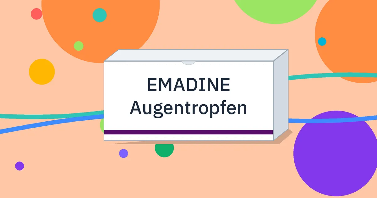 Symbolbild: Packung mit der Aufschrift EMADINE Augentropfen (PZN 00202703) – Verfügbarkeit und Bezug in Apotheken in Frankfurt am Main