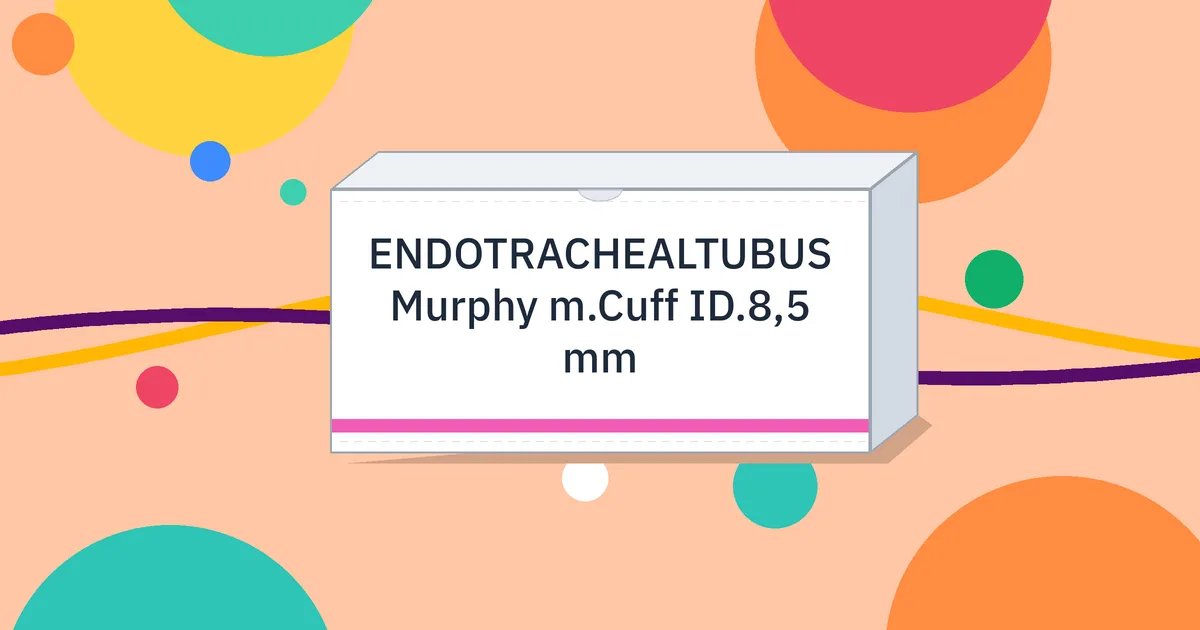 Symbolbild: Packung mit der Aufschrift ENDOTRACHEALTUBUS Murphy m.Cuff ID.8,5 mm (PZN 07218400) – Verfügbarkeit und Bezug in Apotheken in Frankfurt am Main