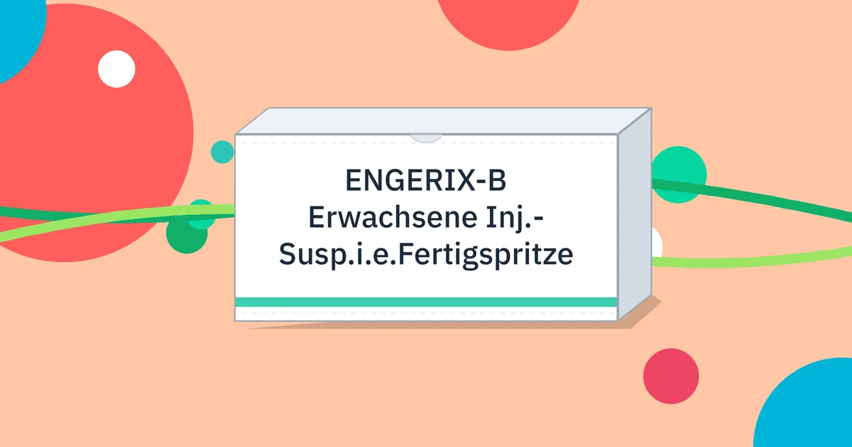 Symbolbild: Packung mit der Aufschrift ENGERIX-B Erwachsene Inj.-Susp.i.e.Fertigspritze (PZN 19551027) – Verfügbarkeit und Bezug in Apotheken in Frankfurt am Main