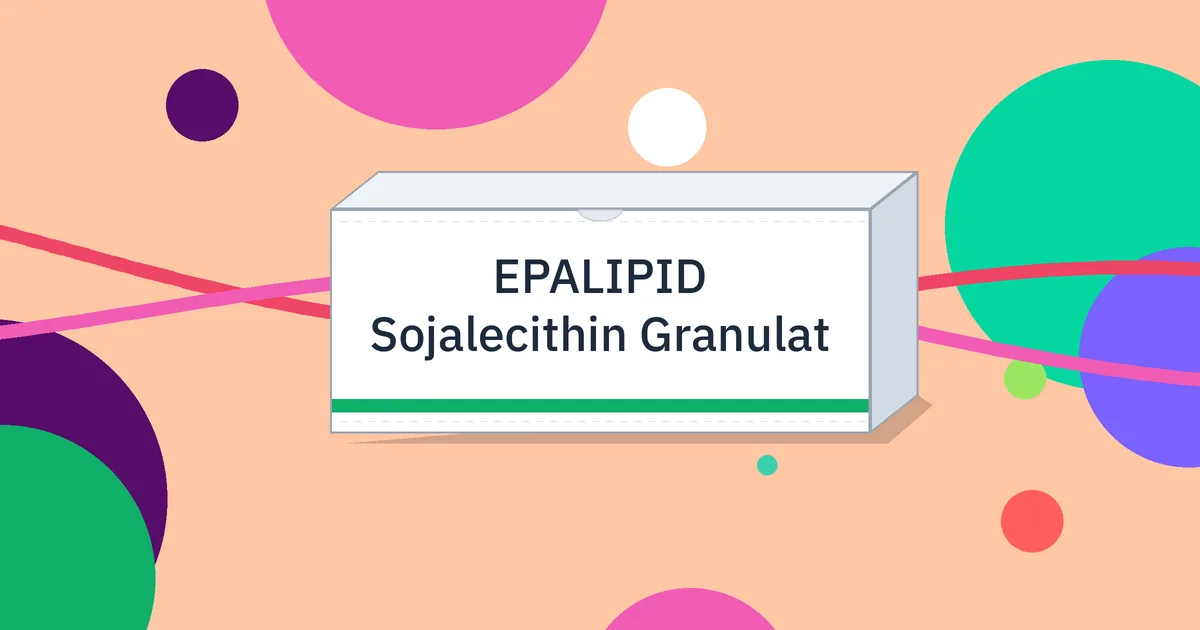 Symbolbild: Packung mit der Aufschrift EPALIPID Sojalecithin Granulat (PZN 00148671) – Verfügbarkeit und Bezug in Apotheken in Frankfurt am Main