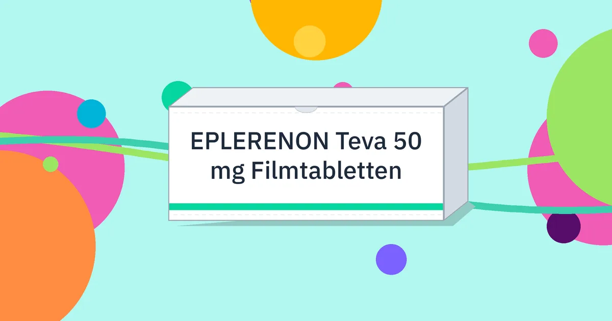 Symbolbild: Packung mit der Aufschrift EPLERENON Teva 50 mg Filmtabletten (PZN 19777091) – Verfügbarkeit und Bezug in Apotheken in Frankfurt am Main