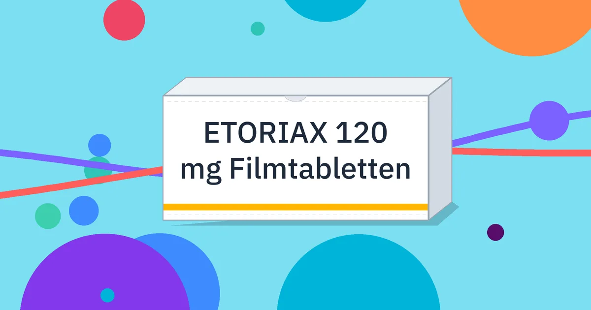 Symbolbild: Packung mit der Aufschrift ETORIAX 120 mg Filmtabletten (PZN 12653954) – Verfügbarkeit und Bezug in Apotheken in Frankfurt am Main